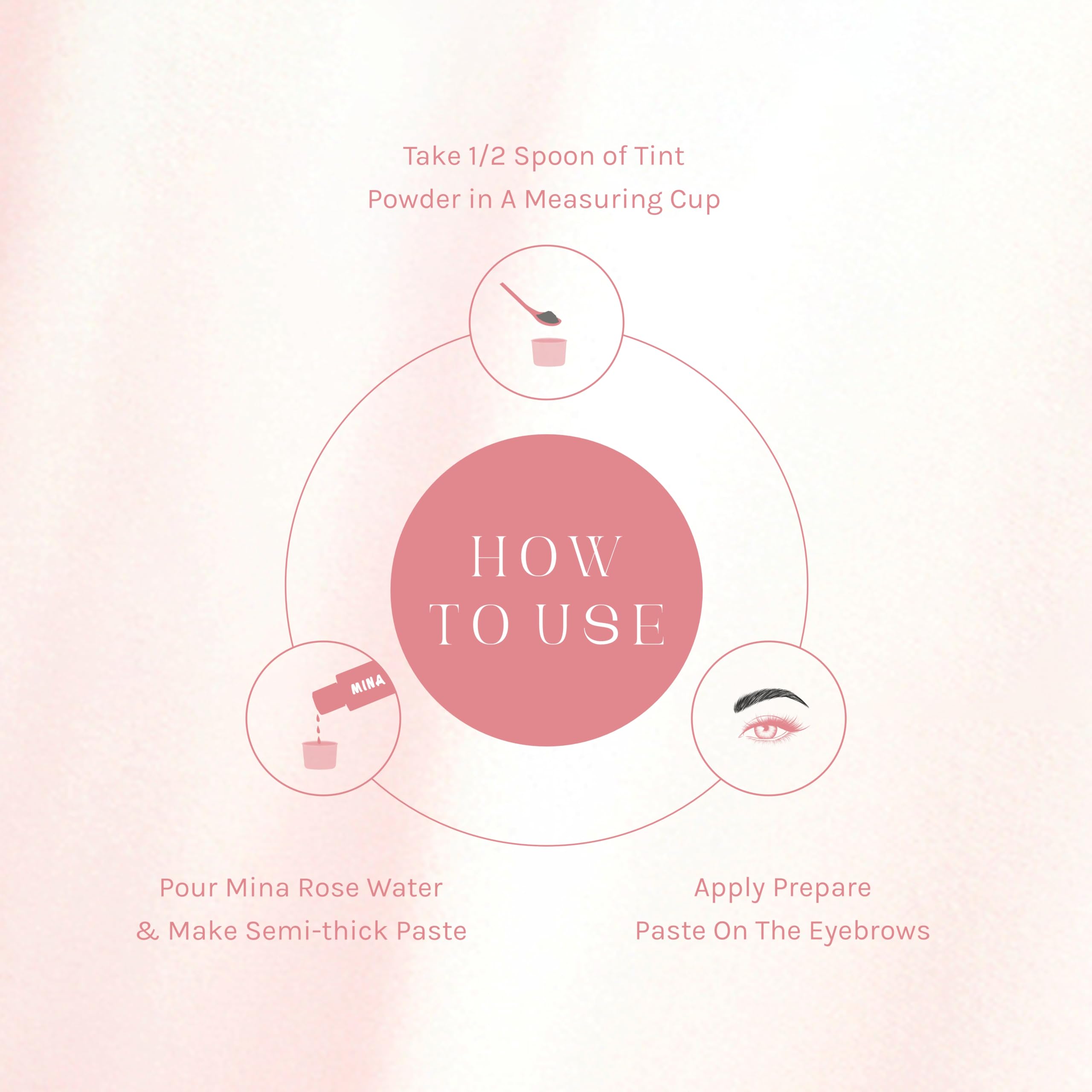 Mina Rose Water Facial Toner And Eyebrow Henna Tint Fixing Solution| Calming & Soothing, Suitable For All Skin Types | Organic, Refreshing Natural Rose Water | 200ml