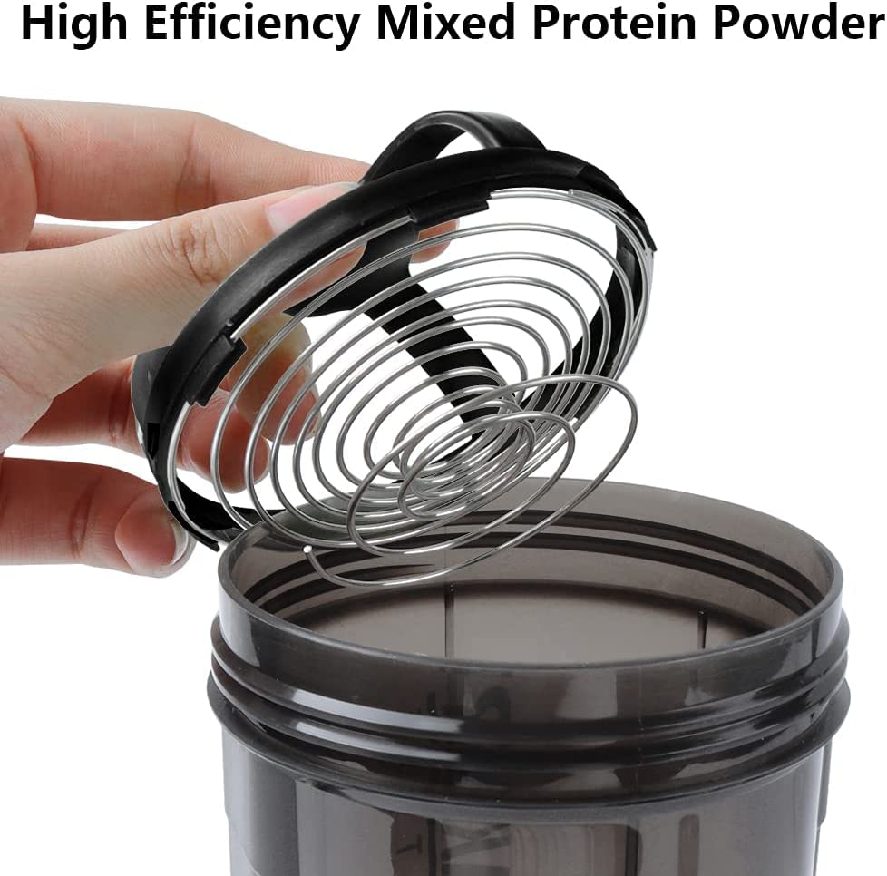 Protein Shaker Bottle for Protein Mixes, 17 OZ, Leak Proof Easy Clean Up BPA Free, Tasteless, Safe Material No Blending Ball or Whisk Needed Blender Shaker Bottle Gym shaker bottle (Black), Blue