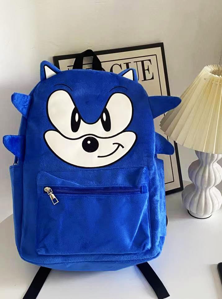 LXYXEV Cute Plush Cartoon Backpack for Boys and Girls-Lightweight Travel Rucksacks Book Bags with Adjustable Shoulder Straps-Blue