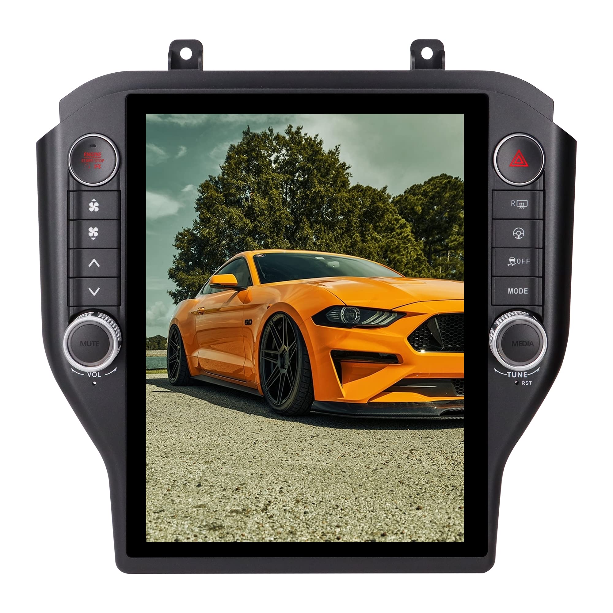 LINKSWELL GEN 4 “T” Style 12.1 inch Car Radio Replacement for Ford Mustang 2015 to 2020, GPS Navigation Android Head Unit Multimedia Player HDMI/Bluetooth/USB/AUX/Wi-Fi Mustang Car Stereo