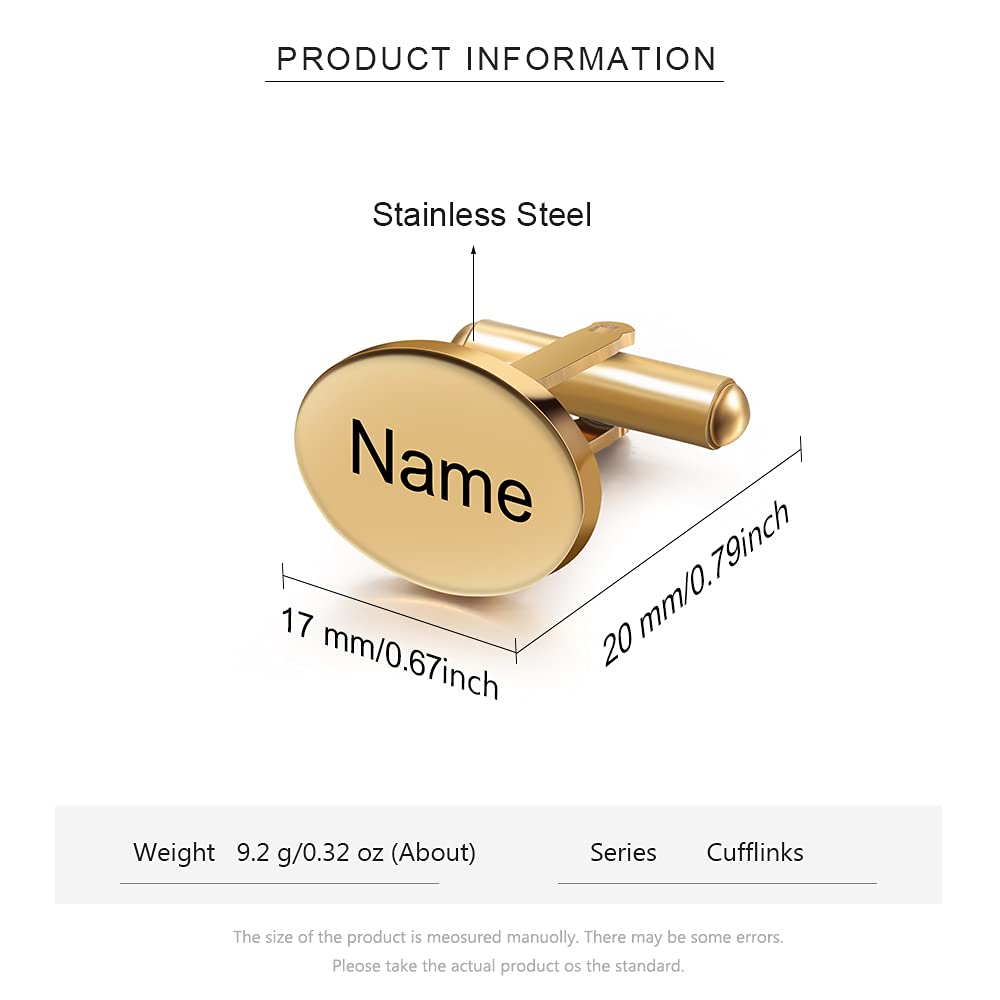 Nauchild Gifts for Men Cufflinks for Men Custom Initial A-Z Cuff Links Personalized Name Cufflinks for Business Wedding Tuxedo Shirts(gold 1)