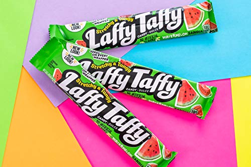 Laffy Taffy Stretchy & Tangy Variety Candy Box, Grape, Watermelon, and Cherry Flavors, Fruity Treat For School, 1.5 Ounce Bars (Pack of 24)