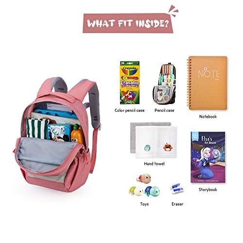MOUNTAINTOP Kids Backpack for Boys Girls Kindergarten Preschool Water-resistant Children Backpacks, Pink