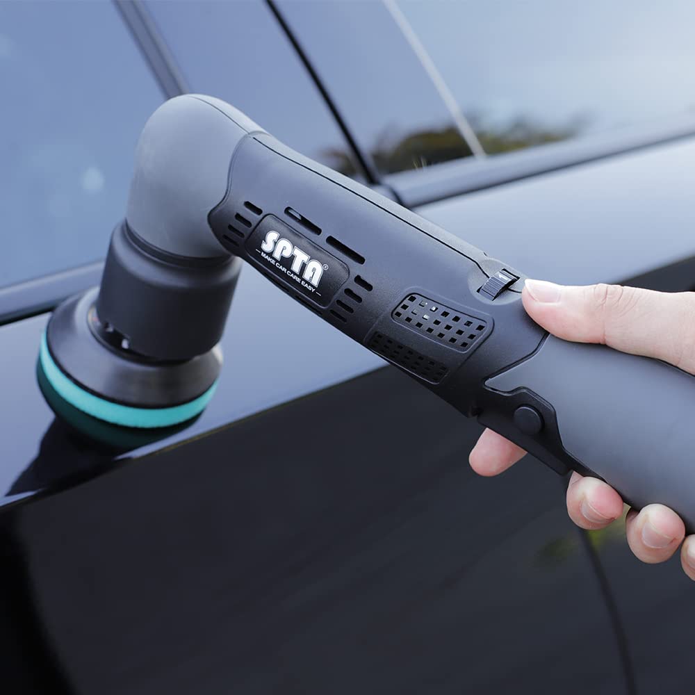 SPTA Cordless Mini Polisher, 12V Cordless Multi Polisher, Micro Cordless Scratches Killer Car Polisher RO/DA Mini Auto Machine Sets With Polishing Pad And Wool Pads for polishing, Sanding and Cleaning