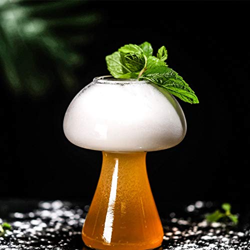Mushroom Design Cocktail Glass 380ml Wine Water Cocktails Lemonade Juice Glass Bartender Special Beer Wine Glasses Goblet Cooler Cup