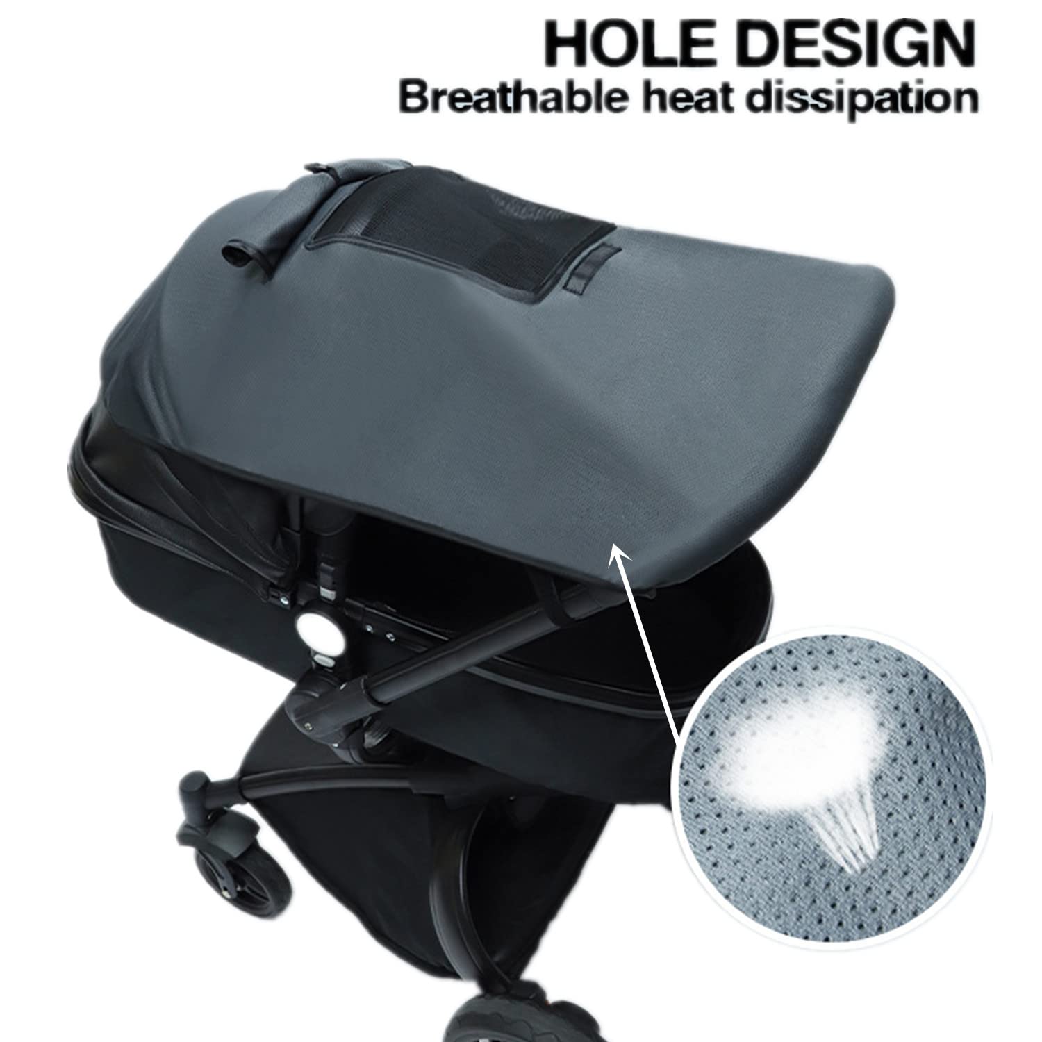 Sun Shade for Strollers - Universal Sun Protection Shade Cover Baby Stroller - Sunshade UV Block (UPF50+)