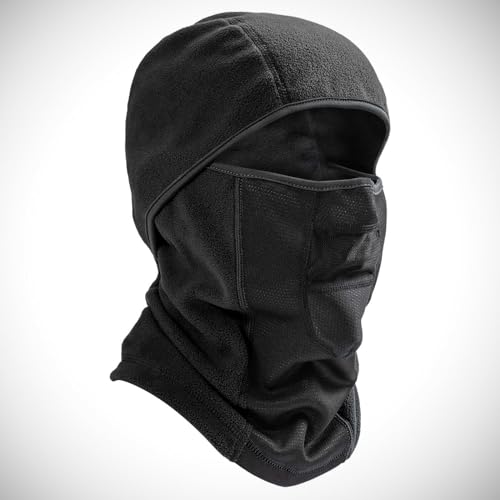 Mens Balaclava Winter Ski Face Mask Breathable Windproof Thermal for Motorcycle Riding Cycling in Cold Weather Black
