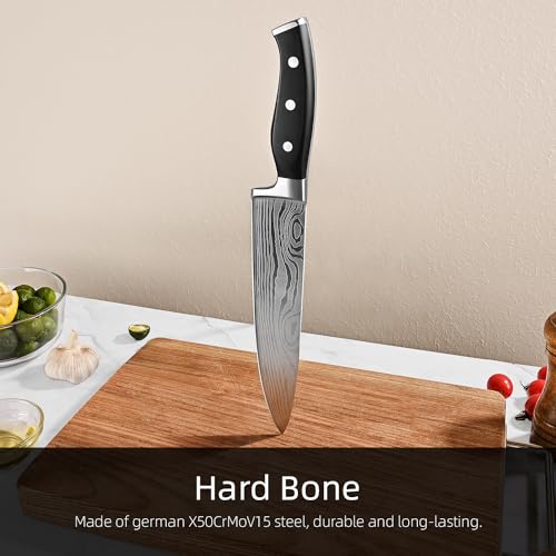 Knife Set, Slege 18-Piece Knife Sets for Kitchen with Block