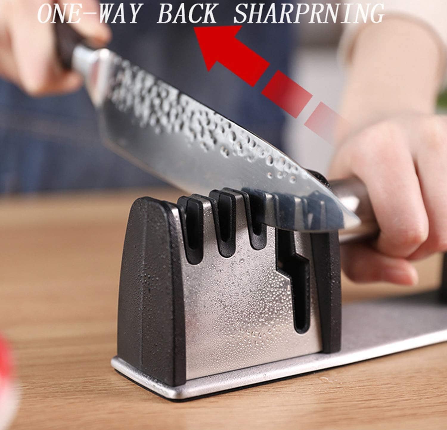 Knife Sharpeners, 4 in 1 Kitchen Blade and Scissors Sharpening Tool, Powerful Professional Chef's Kitchen Knife Accessories, Manual Knife Sharpener Kitchen