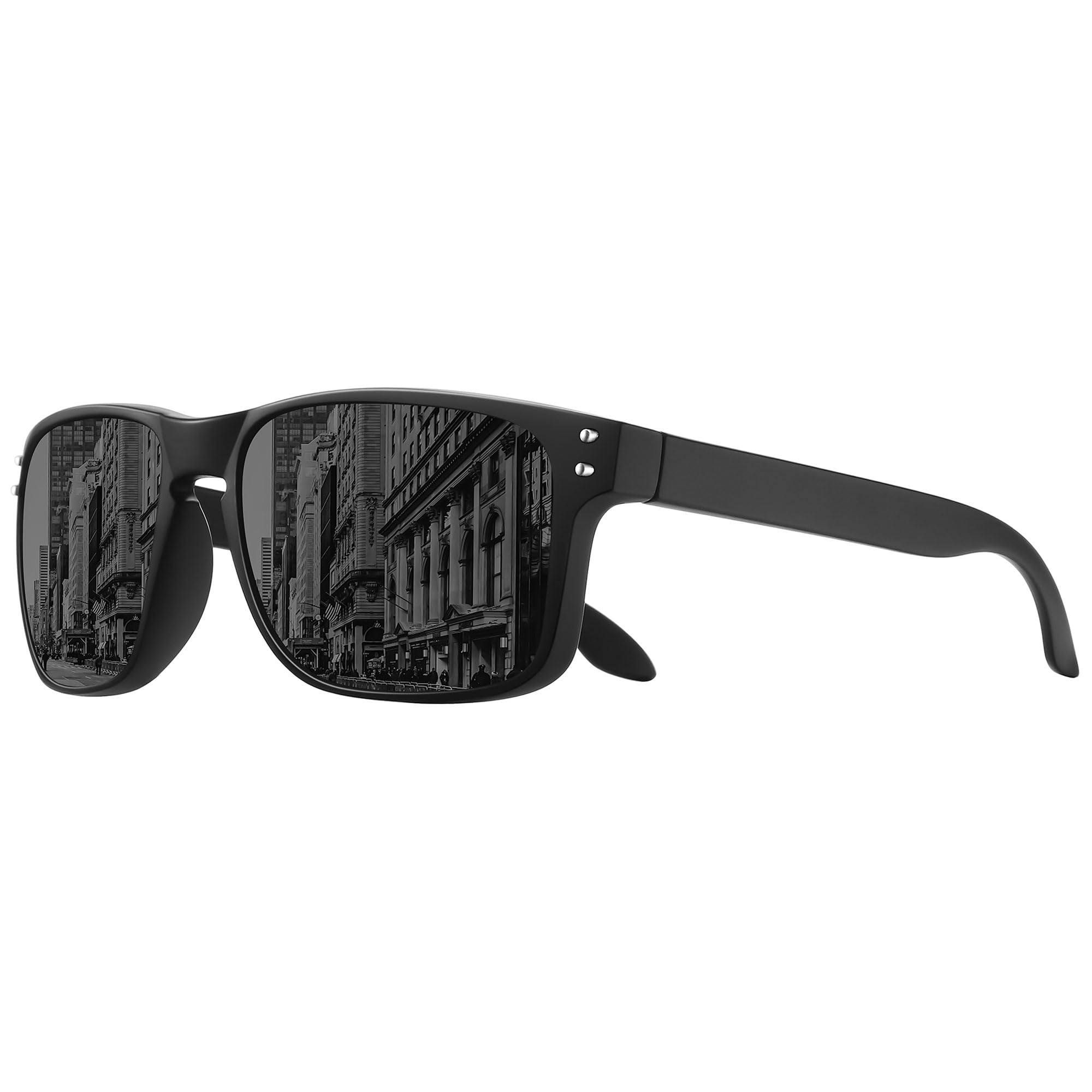 MEETSUN Polarized Sunglasses for Men Women Sports Driving Fishing Glasses UV400 Protection Black Frame-Gray Lens