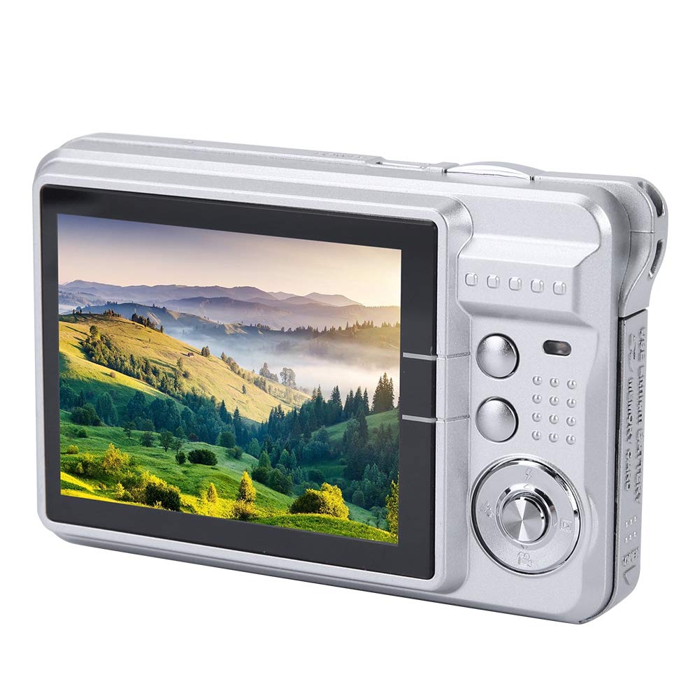 Mini Digital Camera, 1080P HD 2.7" LCD Screen 8X Digital Zoom 18MP 30fps Video Camera for Kids Children Gift(Silver)