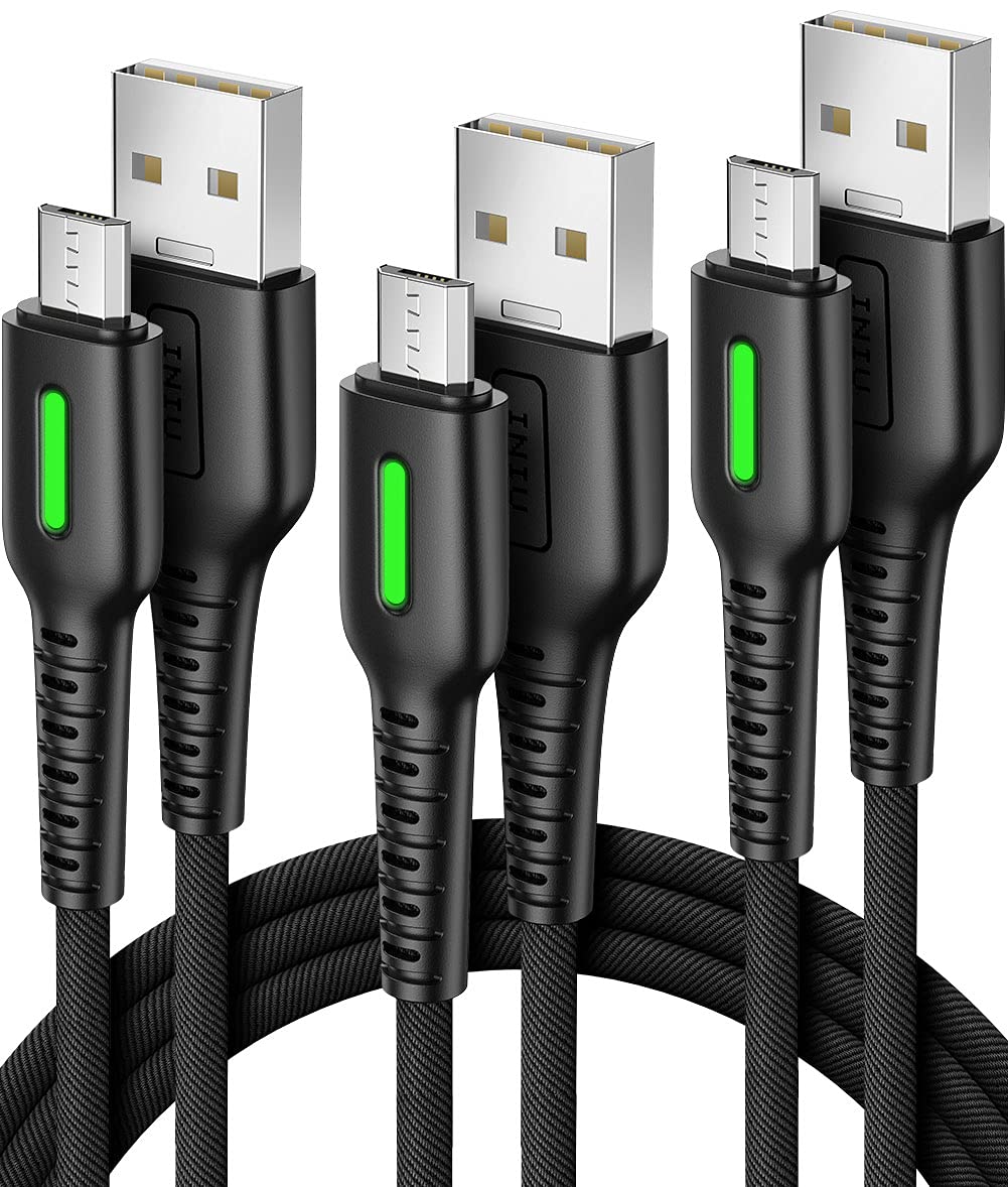 Micro USB Cable Android Charger, INIU [3 Pack 3.1A] QC 3.0 Fast Charging Micro Phone Charge, (1.6+3.3+10ft) Quick Nylon Data Cord For Amazon Fire Kids Tablet Kindle Samsung S7 S6 Edge HTC Xbox One etc