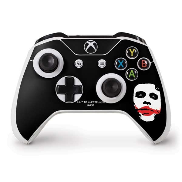 Skinit Decal Gaming Skin Compatible with Xbox One S Controller - Officially Licensed Warner Bros Smeared Joker Design