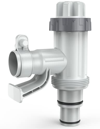 POOLHACKER Pool Plunger Valve Plus for Above Ground Pool- Pool Pipe Holder with Plunger Valve for Pool Parts and Accessories, Shut Off Valve for Above Ground Pool, Replacement for Pool Fittings