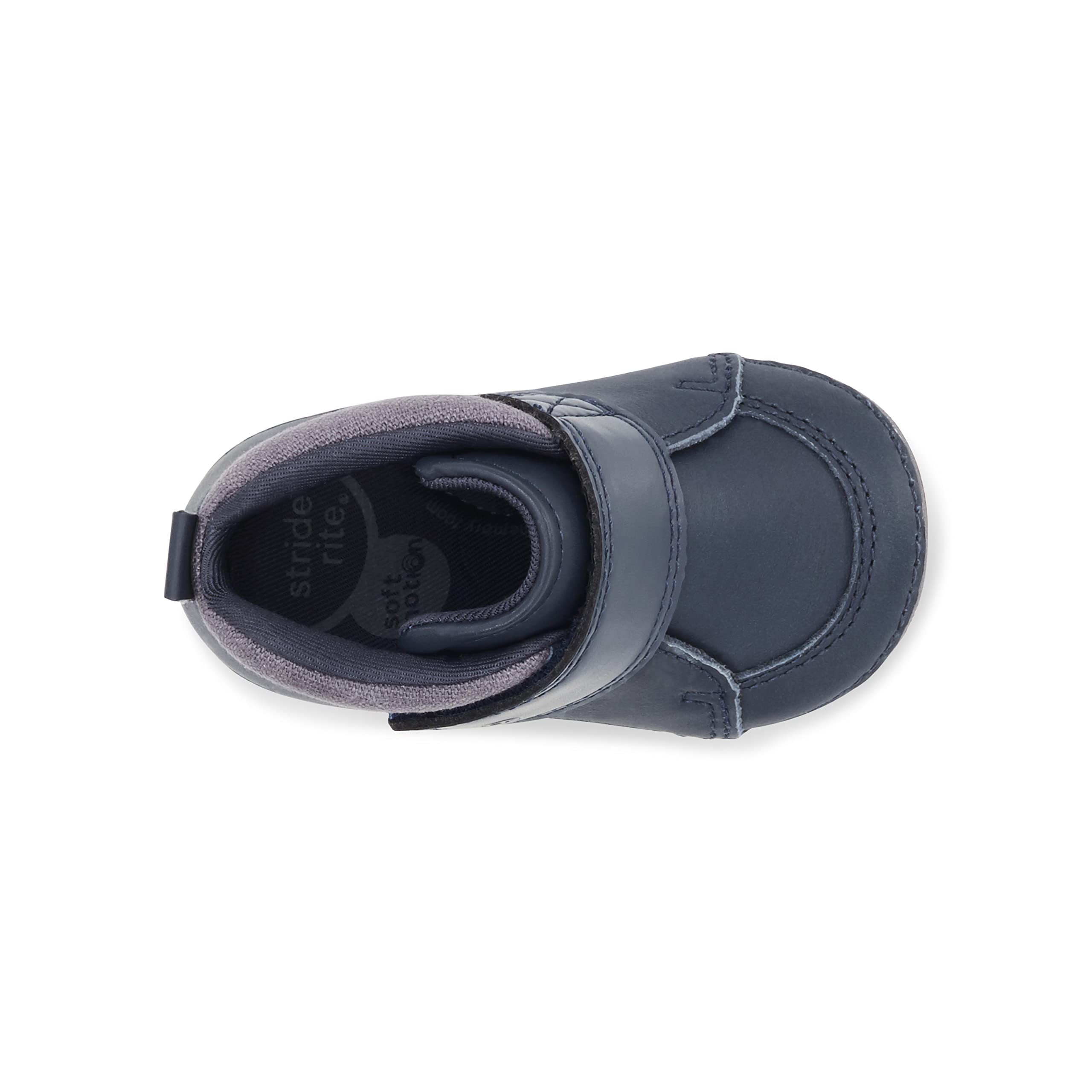 Stride Rite Baby Boys SM Mateo First Walker Shoe, Navy, 6 Wide Infant