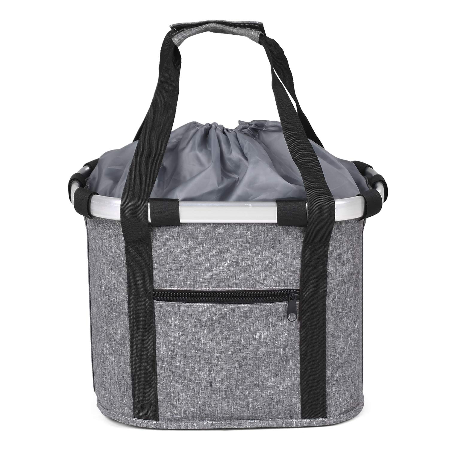 Lixada Bike Basket, Small Pet Cat Dog Carrier Bicycle Handlebar Front Basket Folding Detachable Removable Easy Install Quick Released Picnic Shopping Bag, Max. Bearing: 11lbs