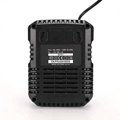 Lithium-Ion Charger for Makita, 14.4v-18v Replacement Tool Battery Charger for Makita DC18RA DC18RC, 100-240V(US)