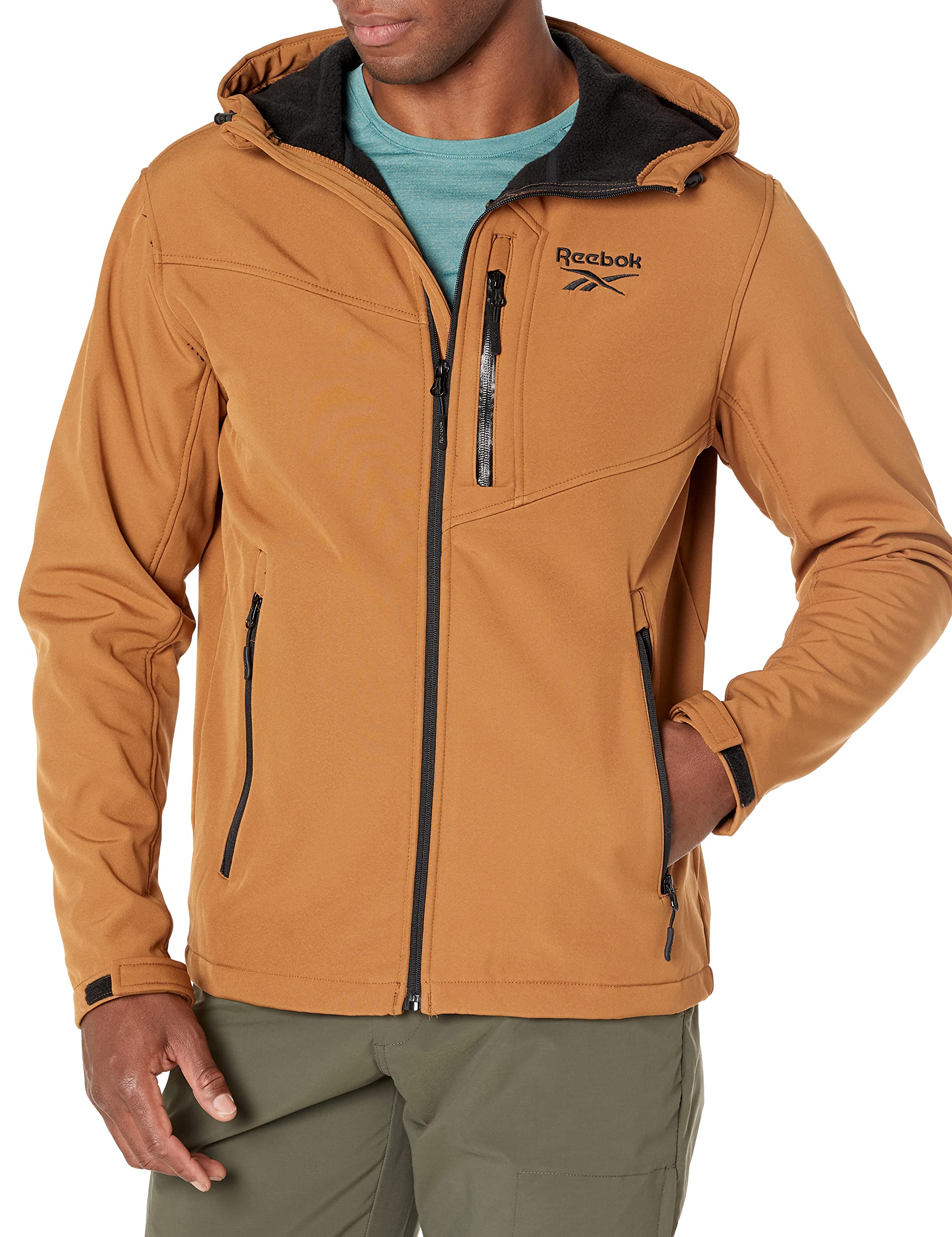 Reebok Men's Classic Insulated Softshell Jacket, Oak, Large