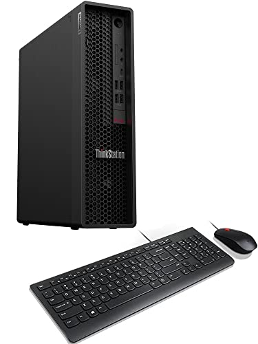 Lenovo ThinkStation P340 SFF Mini Desktop (Intel i5-10500 6-Core, 16GB RAM, 256GB SSD, Intel UHD 630, USB 3.2, Display Port, SD Card, Optical Drive, USB WiFi Adapter, Win 10 Pro)