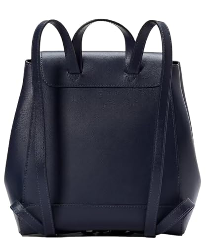 Kate Spade New York Women's Madison Saffiano Leather Flap Backpack, Parisian Navy