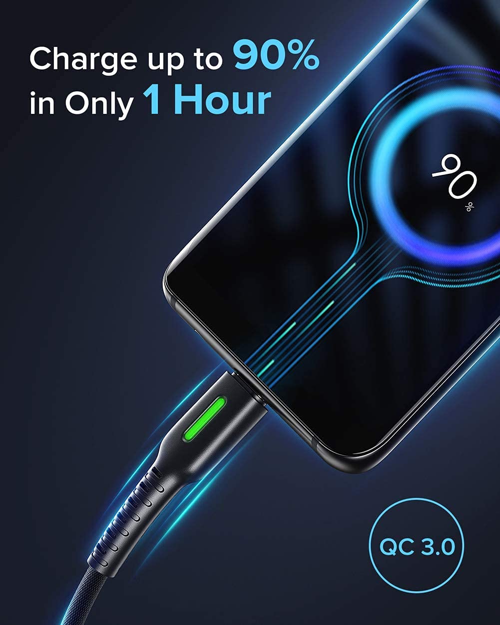 Micro USB Cable Android Charger, INIU [3 Pack 3.1A] QC 3.0 Fast Charging Micro Phone Charge, (1.6+3.3+10ft) Quick Nylon Data Cord For Amazon Fire Kids Tablet Kindle Samsung S7 S6 Edge HTC Xbox One etc