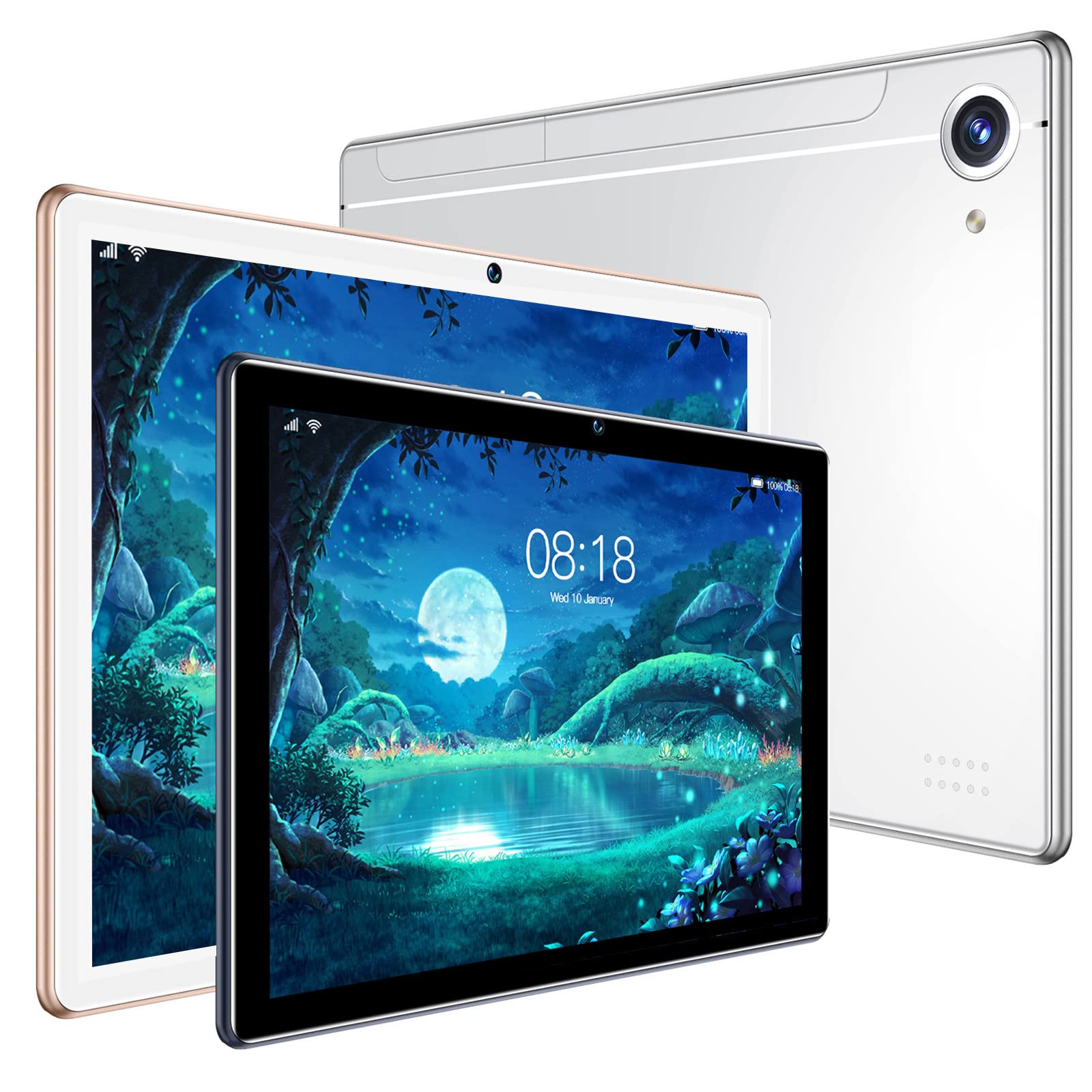 Tablet 8", 1GB+16GB Tablets, 3500 mAh Battery, Dual Camera, HD Touchscreen, Android Tablets PC, 10mm Thin Body, WiFi-Bluetooth Unlocked Phablet, The Gift for Kids/Friends (Silver)