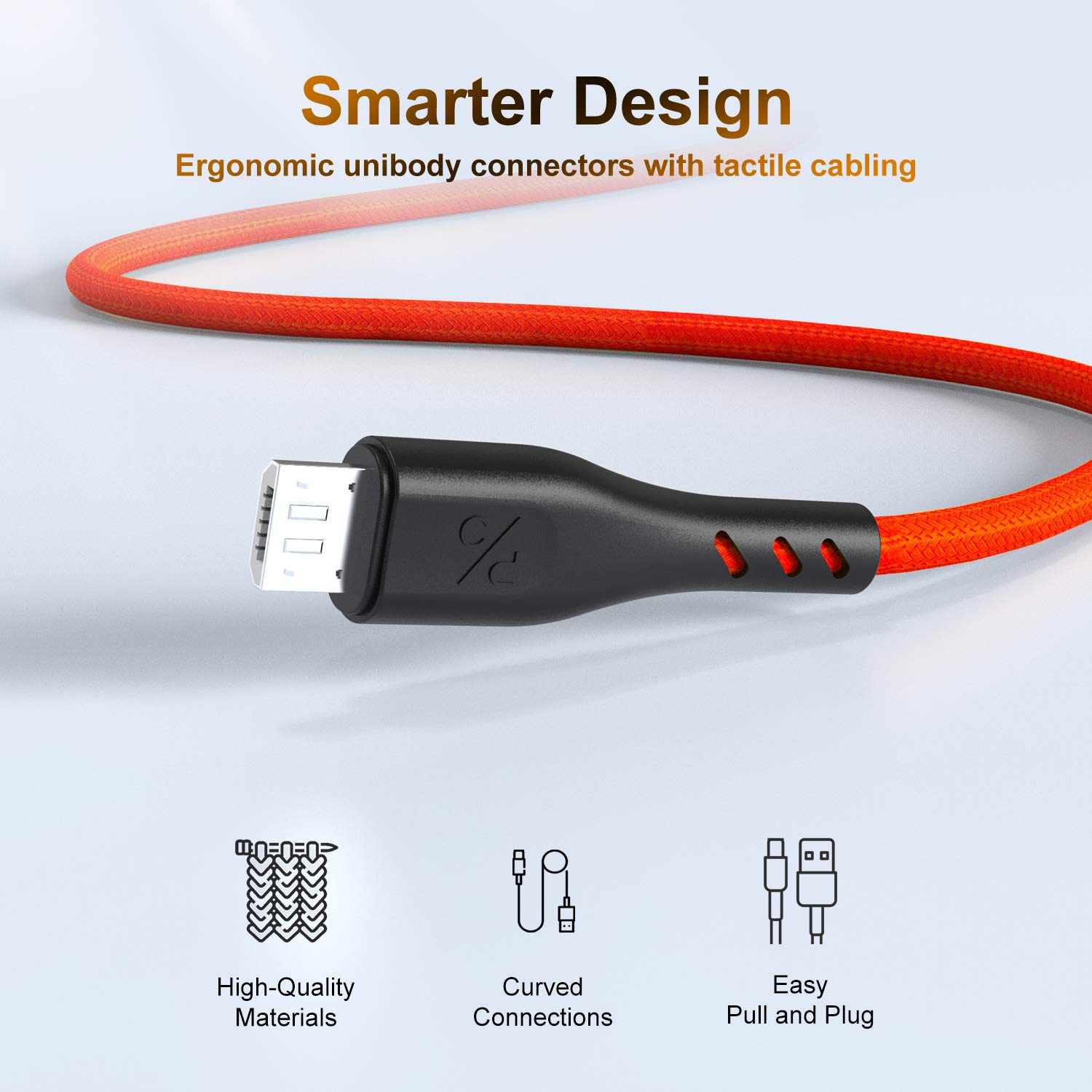 Micro USB Cable Braided 10ft 10ft 6ft 6ft, Android Charging Cable Fast Phone Charger Cord with Extra Long Length Nylon Braided Compatible with PS4,Samsung Galaxy S7 Edge/S7/S6,Note 5 4,LG(4pack)