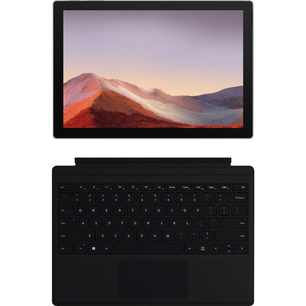 Microsoft QWU-00001 Surface Pro 7 12.3" Touch Intel i5-1035G4 8/128GB Platinum Bundle with Type Cover Keyboard + Software Kit Office Suite, Photo Editor, PDF Editor, PCmover+ 1 YR CPS Protection Pack