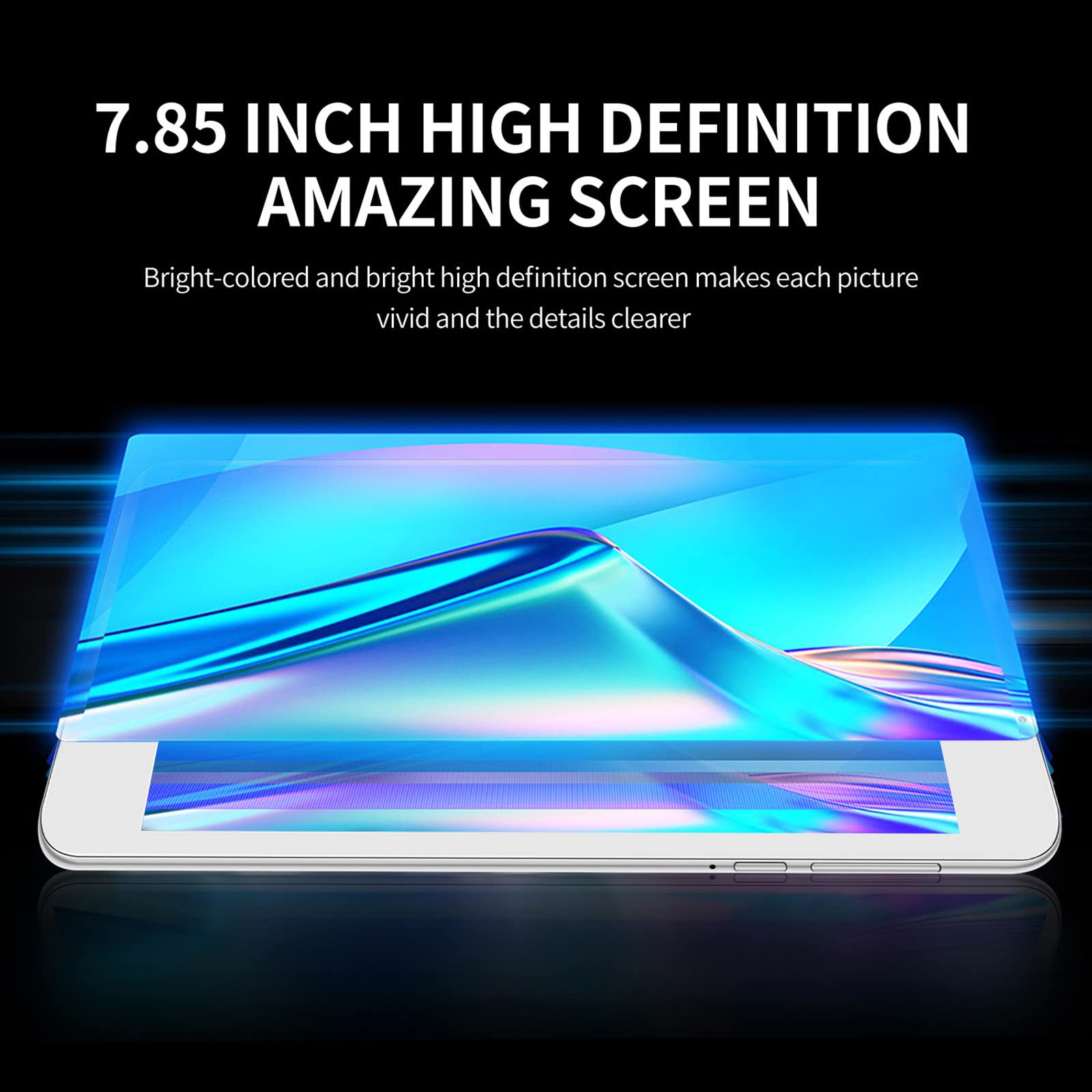 Tablet Android All-New Fire, 7-inch Ultra-Thin IPS HD Display Tablets PC, 8 core Processor, Alloy Metal Cover, 1GB +16GB, Dual Camera Smart Tablet, Voice Call WiFi Blue-Tooth Tablet (Blue)