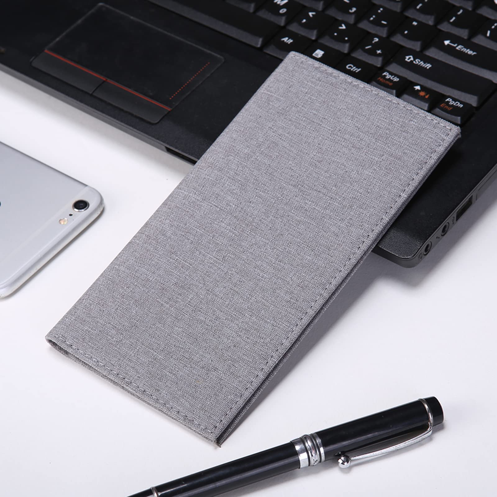 LLi Cufite Checkbook Cover for Top & Side Registers Duplicate Checks with PVC Flap RFID Blocking for Men and Women Waterproof Sturdy Smooth