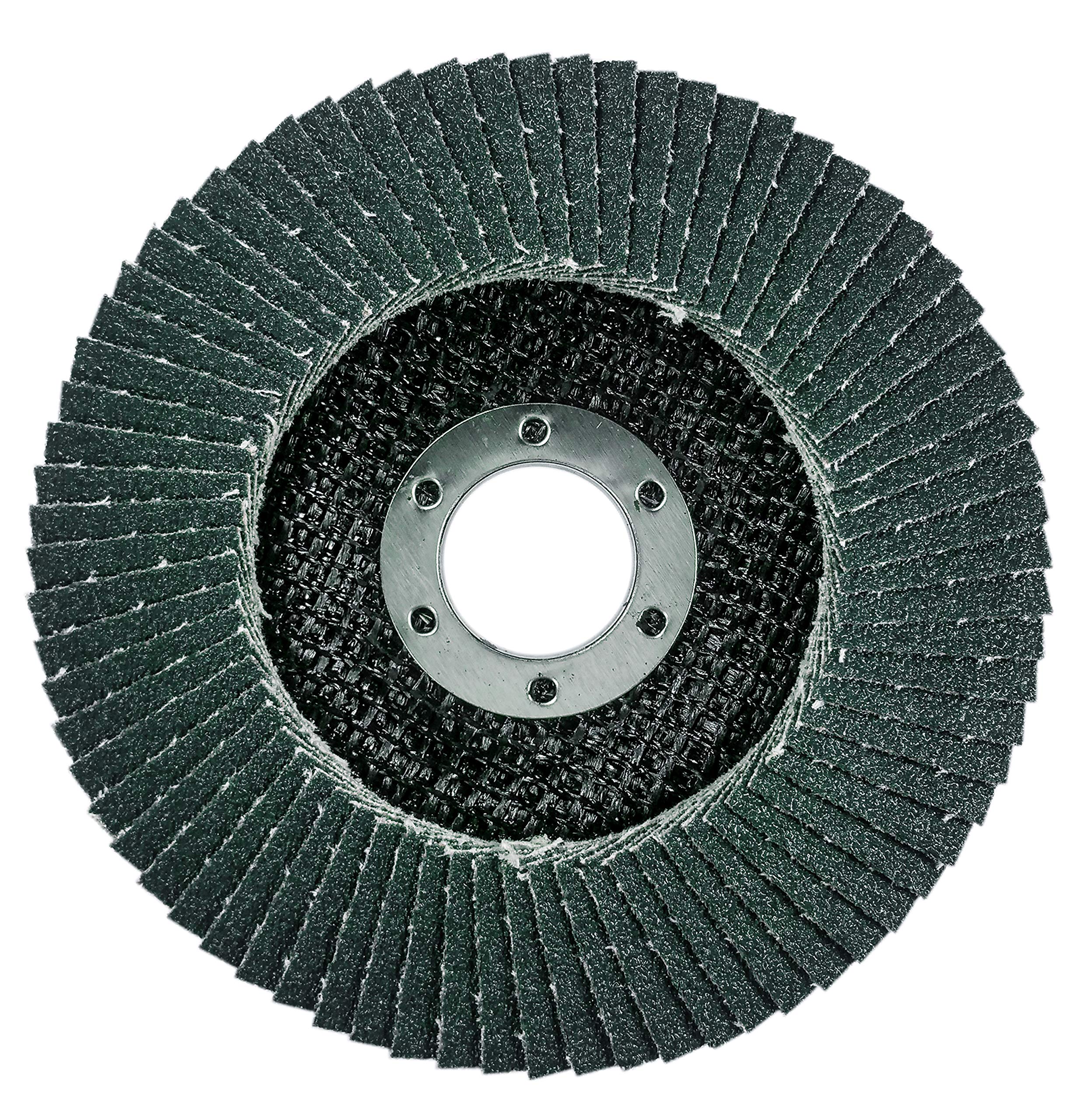 Makita® 5 Pack - 80 Grit Flap Disc For Grinders - Balanced Conditioning For Metal, Stainless Steel & Non-Ferrous - 4-1/2" x 7/8-Inch | Z80 Angled