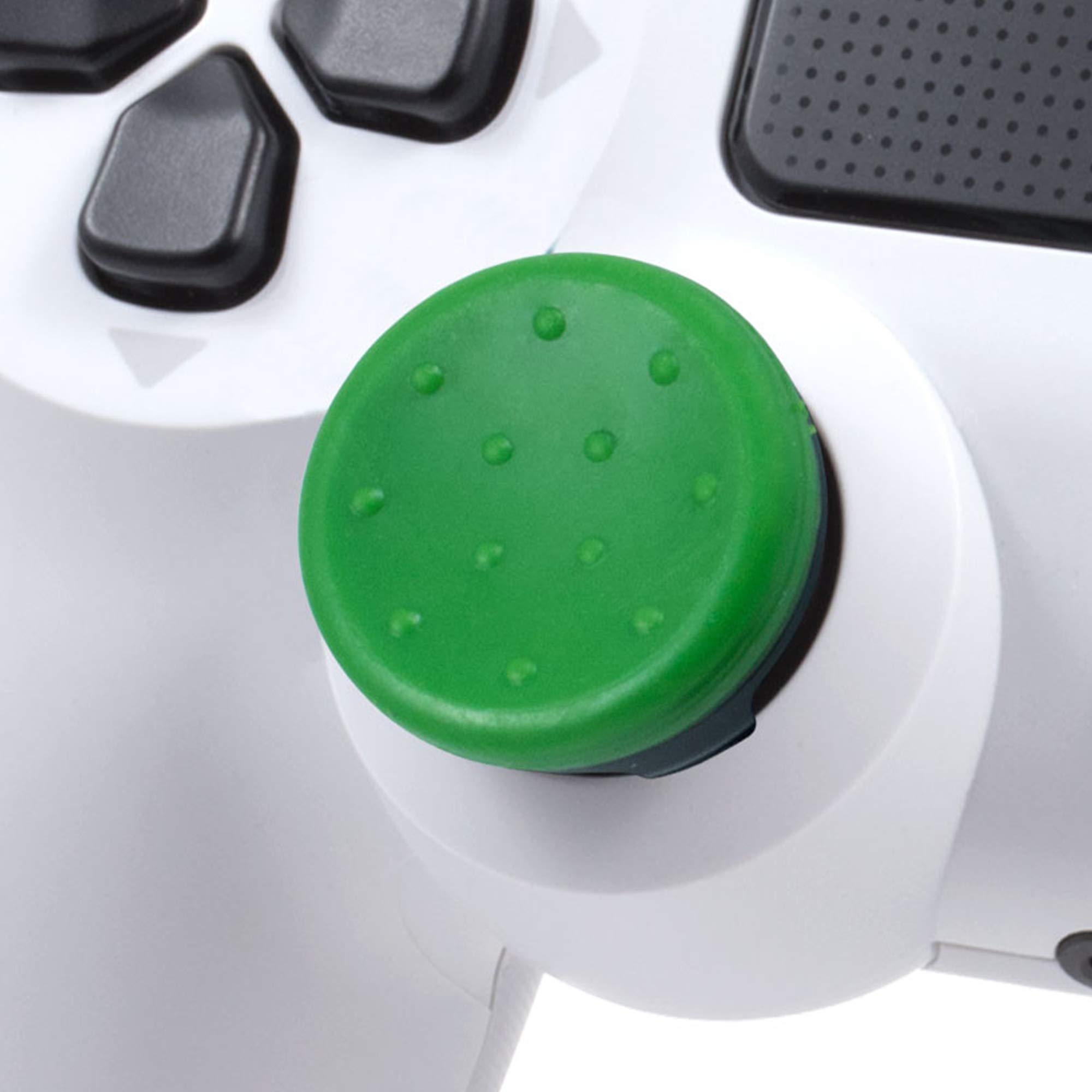KontrolFreek Alpha for Playstation 4 (PS4) and Playstation 5 (PS5) | Performance Thumbsticks | 2 Low-Rise Concave | Green