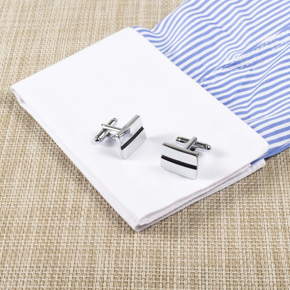 Rectangular Black Enamel Spot Painted Cufflinks Men's French Shirt Cuff Button Cuff Studs