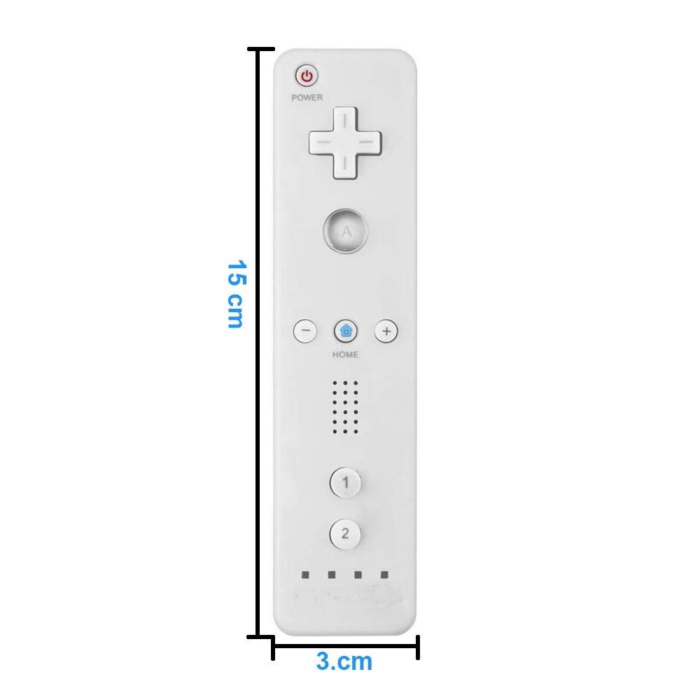 LION FISH - Remote Wireless Controller (2 Packs) for Nintendo Wii&Wii U Video Game Gamepads(No Motion Plus).(White)