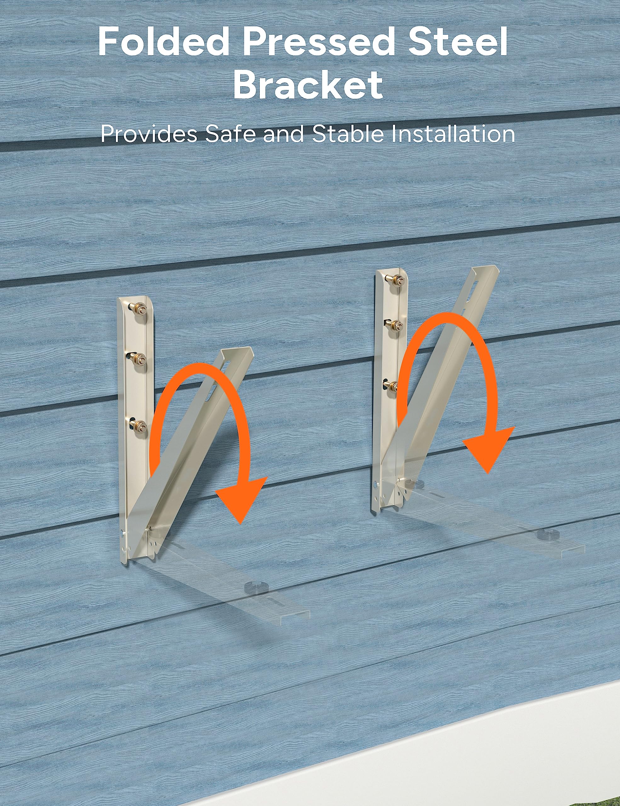 Toutgood Mini Split Wall Mounting Strong Bracket for 7000 Btu to 12000 Btu Outdoor Ductless Mini Split Air Conditioner Heat Pump AC Systems