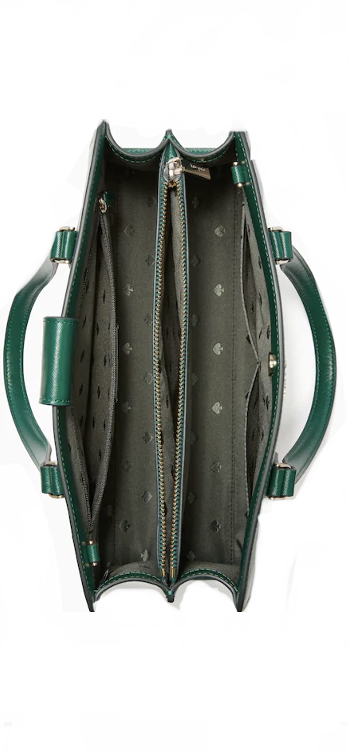 Kate Spade Perry Medium Leather Satchel (Deep jade)