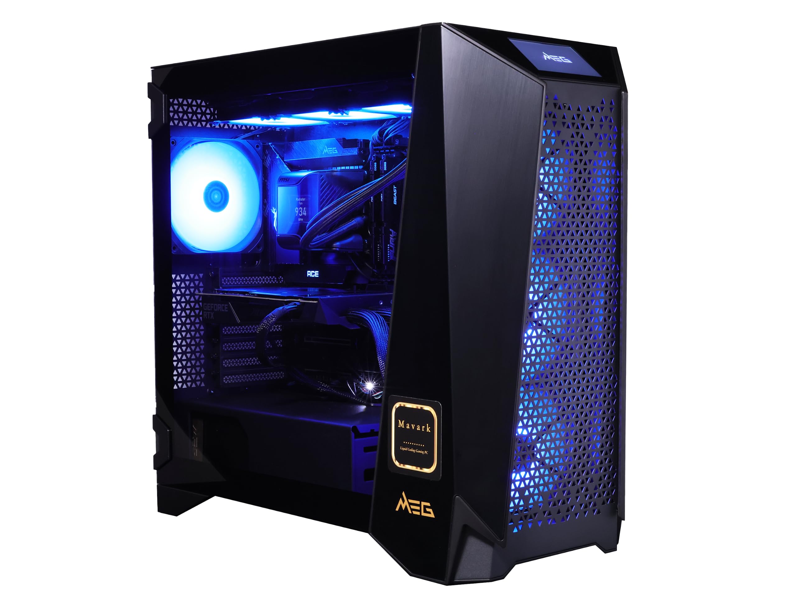 Mavark Best Gaming PC Rig MEG Prospect 700R 13th Gen Raptor Lake i9-13900K 5.8GHz AORUS RTX 4090 24GB All-in-one Liquid Cooling System 2.4" IPS Display (2TB SS|128GB RAM|Win 11 PRO)