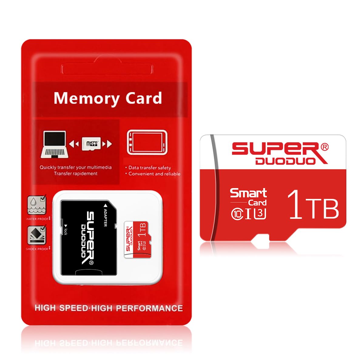Micro SD Card 1TB Micro SD Memory Cards 1TB Class 10 Mini SD Card 1TB High Speed TF Card 1TB and Adapter for Camera,GOPRO,Cellphone,E-Reader,GOPRO