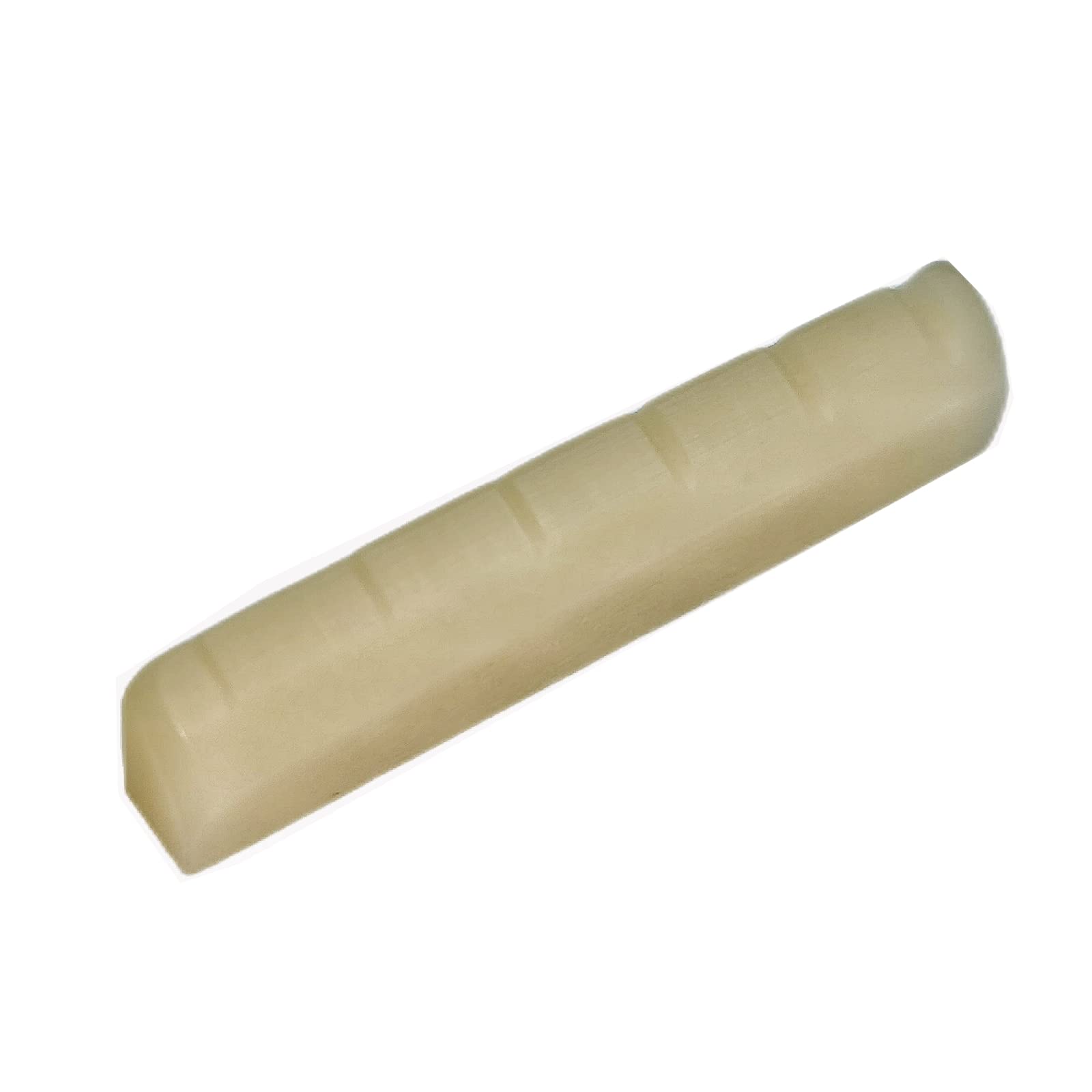 Miwayer 6 String YMH Acoustic Guitar Unbleached Bone Nut, Guitar Bridge Nuts, Cut from Whole Bones, 43x5x9mm (6 String YMH Guitar Nut 43mm 2 Pack)