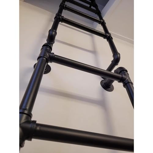 ZSPINJIA Basement Escape Ladder β Fire Ladders for Egress Basement Window Well Covers Outside,Small Ladder for Fire Emergency Home Safety,Ladder for Egress Window Wrought Iron,Loads 330lbs