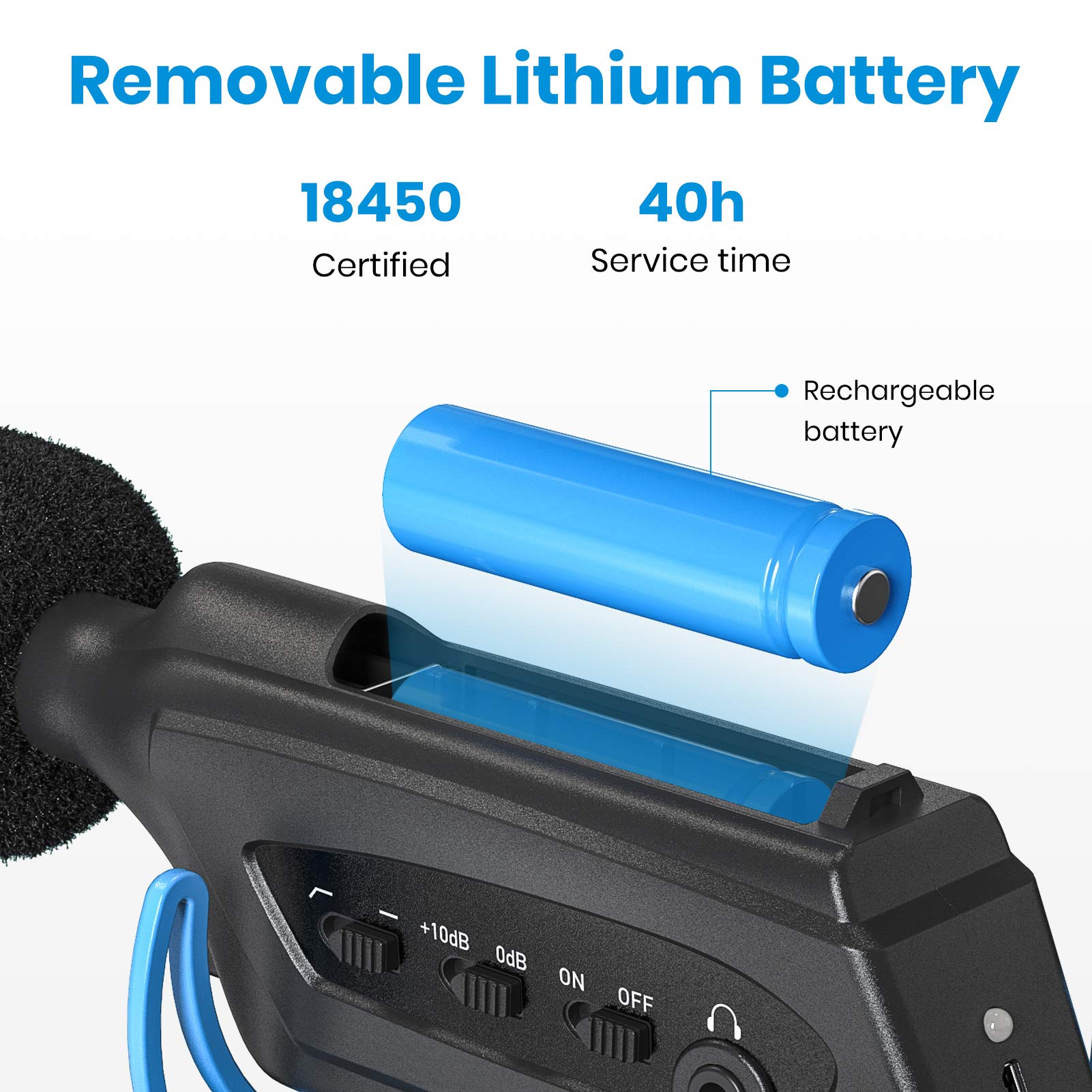Moukey Video Microphone, Camera Microphone with Monitoring Function, Shotgun Mic for iPhone, Android Phone, Camera Sony/Nikon/Canon/DV Camcorder, Ideal for Interview/Vlogging