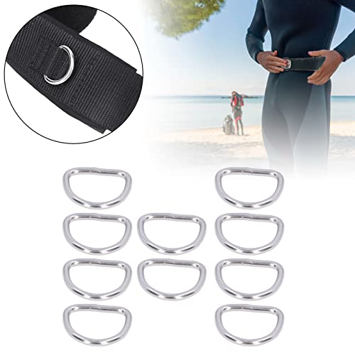 Stainless Steel Pad Eye D-ring Tie Down Anchor 10pcs Marine Grade D Ring Stainless Steel 316 Welded Seamless Boat Accessories 4x30x22mm