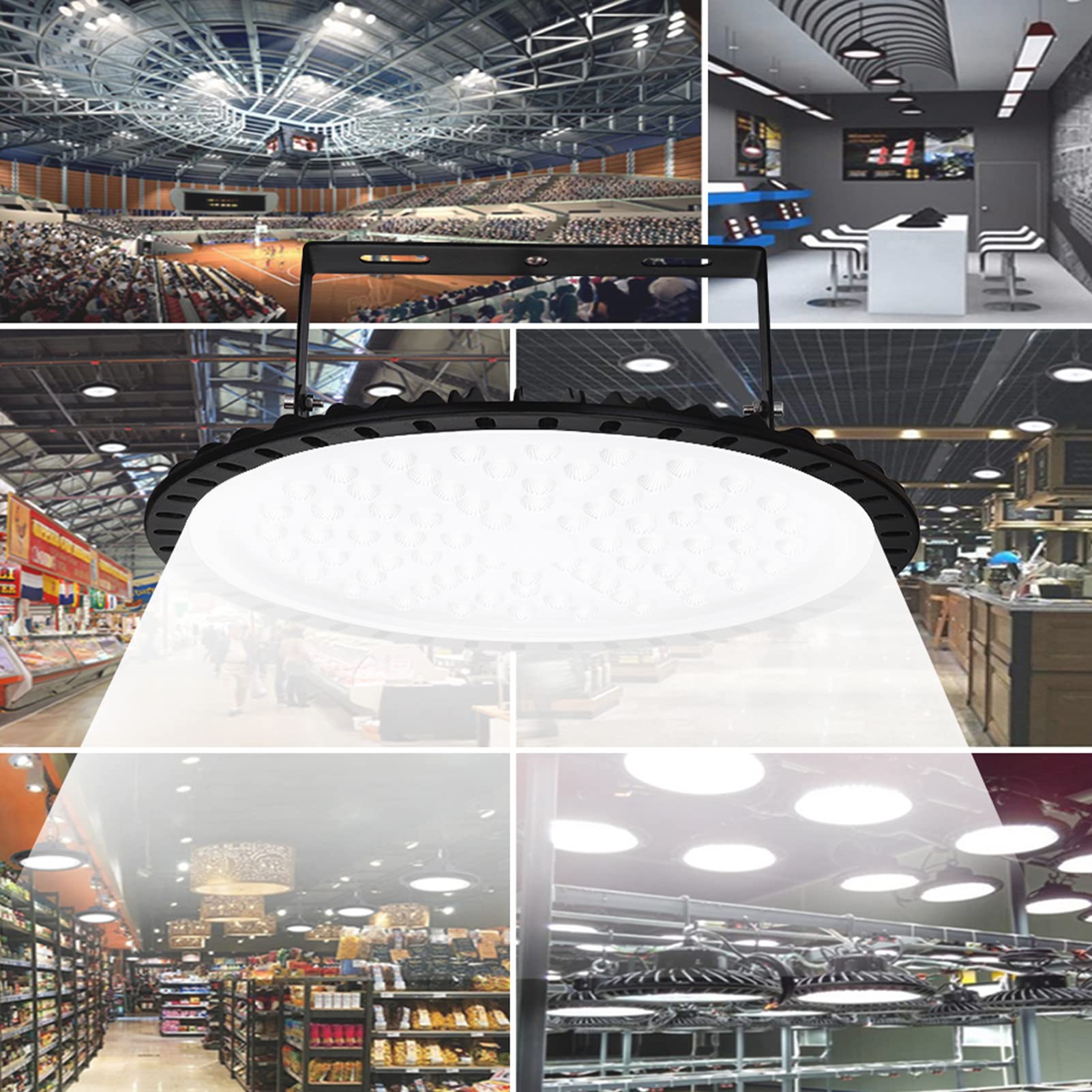 ZTHOME LED High Bay Light 300W, LED Warehouse Light, Bright Energy Saving, IP65 Waterproof Instant Lighting, Bay Light for for Warehouse, Garage, Basement, Exhibition Hall