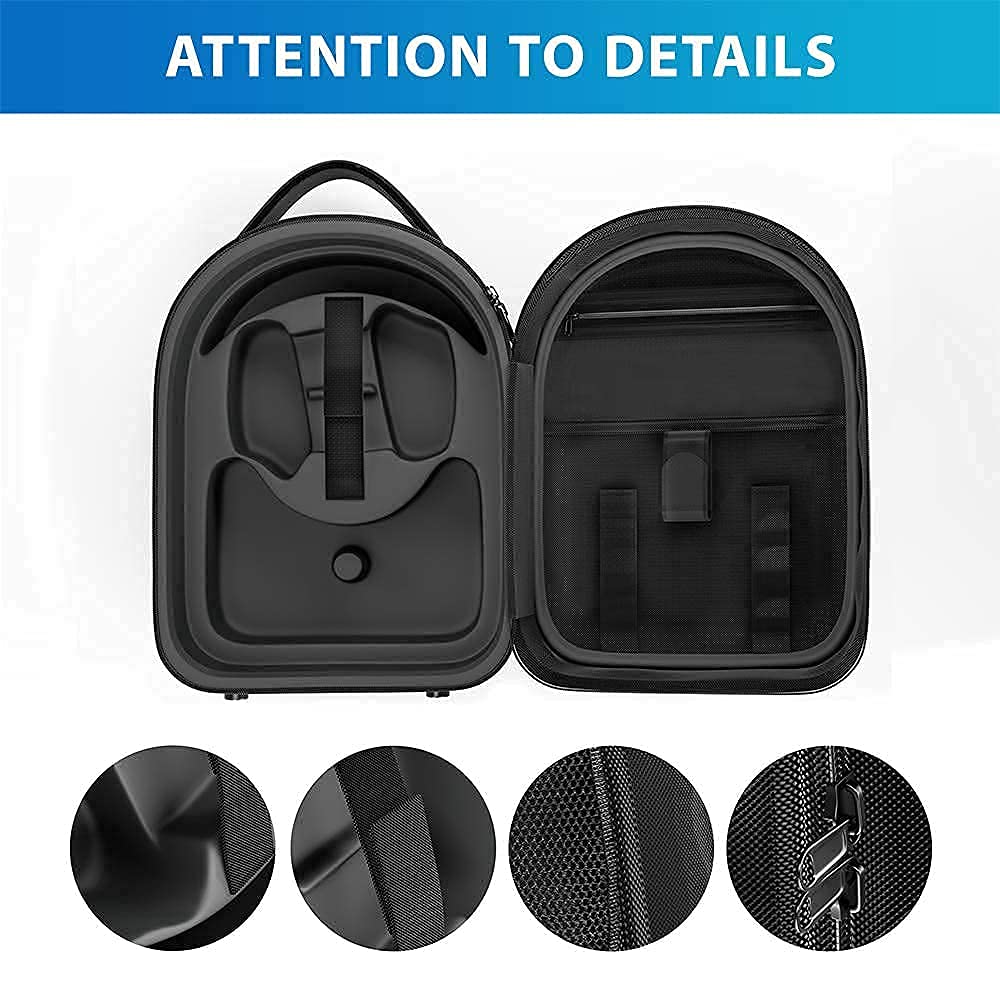 Oculus Quest Case All-in-one Carrying Case for Oculus Quest 2 VR Gaming Headsets and Controllers Accessories, Hard Protective Travel Case with Shoulder Strap, VR Glass Protector-Shock-Dust-Water Proof