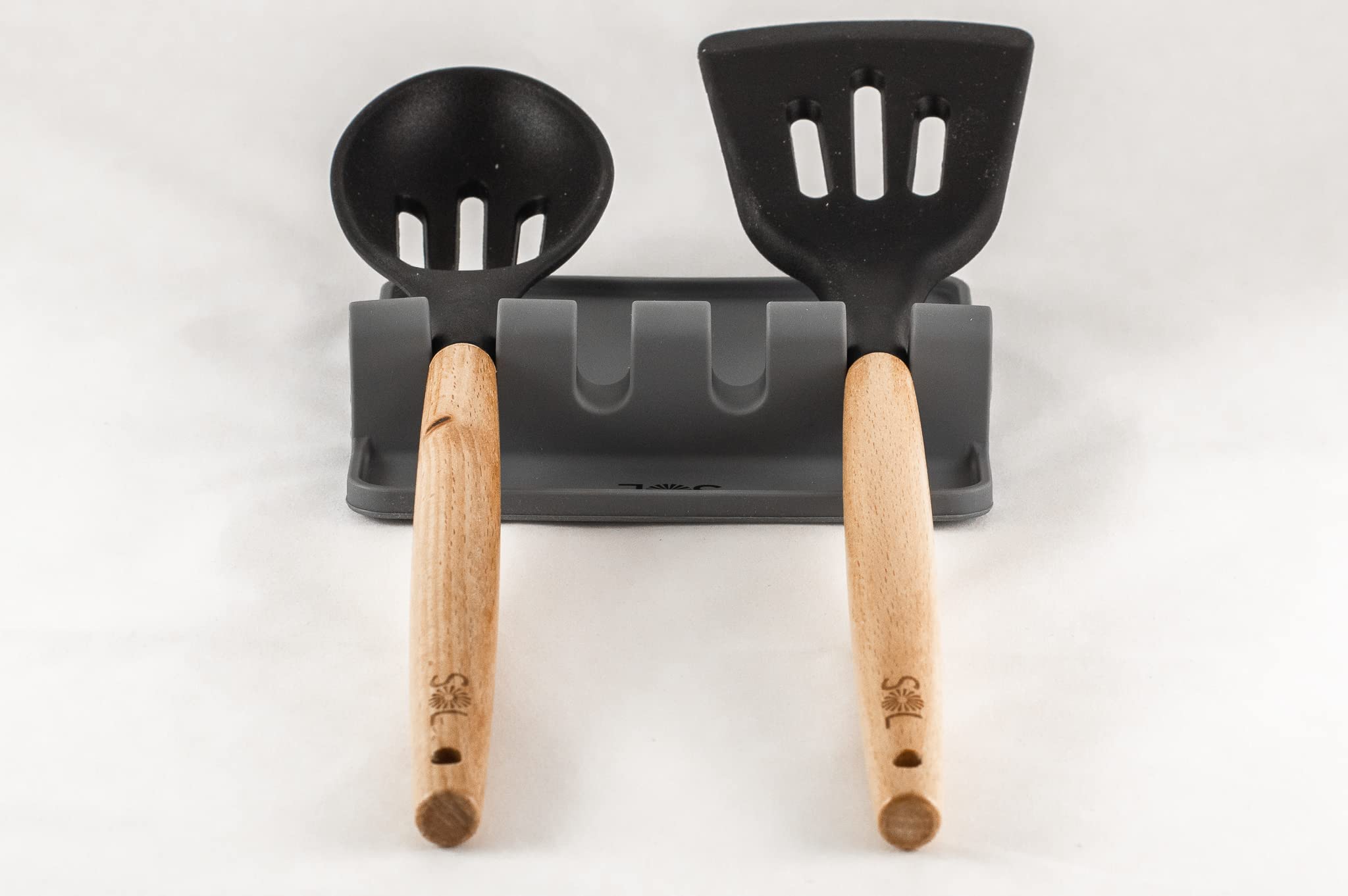 SOL - Silicone Utensil Rest with Drip Pad for Multiple Utensils, Heat-Resistant, BPA-Free Spoon Rest & Spoon Holder for Stove Top, Kitchen Utensil Holder for Spoons, Ladles, Tongs & More - by Sol