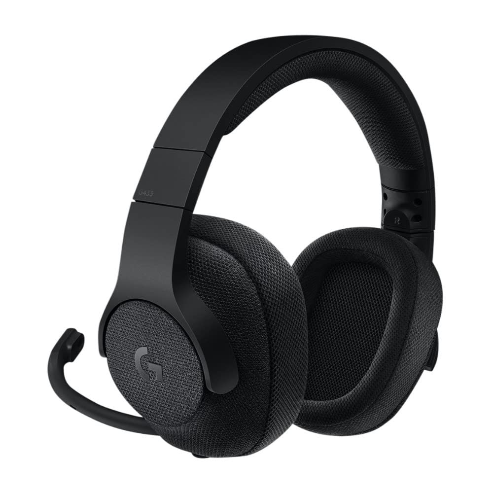 Logitech G433 7.1 Surround Wired Gaming Headset Bundle with 3.0 4 Port USB Hub