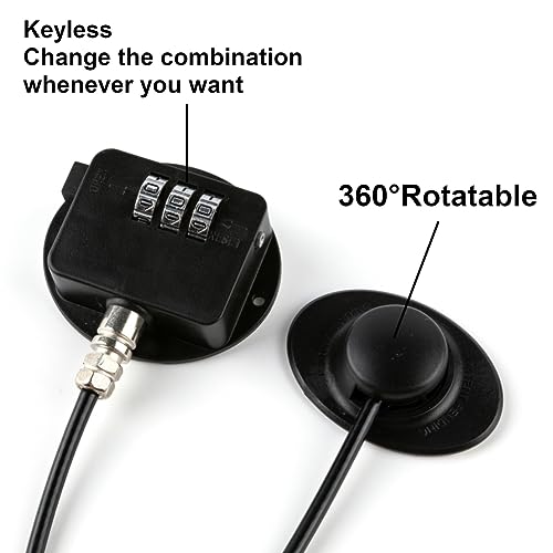 Refrigerator Lock Combination Fridge Lock Freezer Child Safety Lock Door Lock with Strong Adhesive (2, Black)