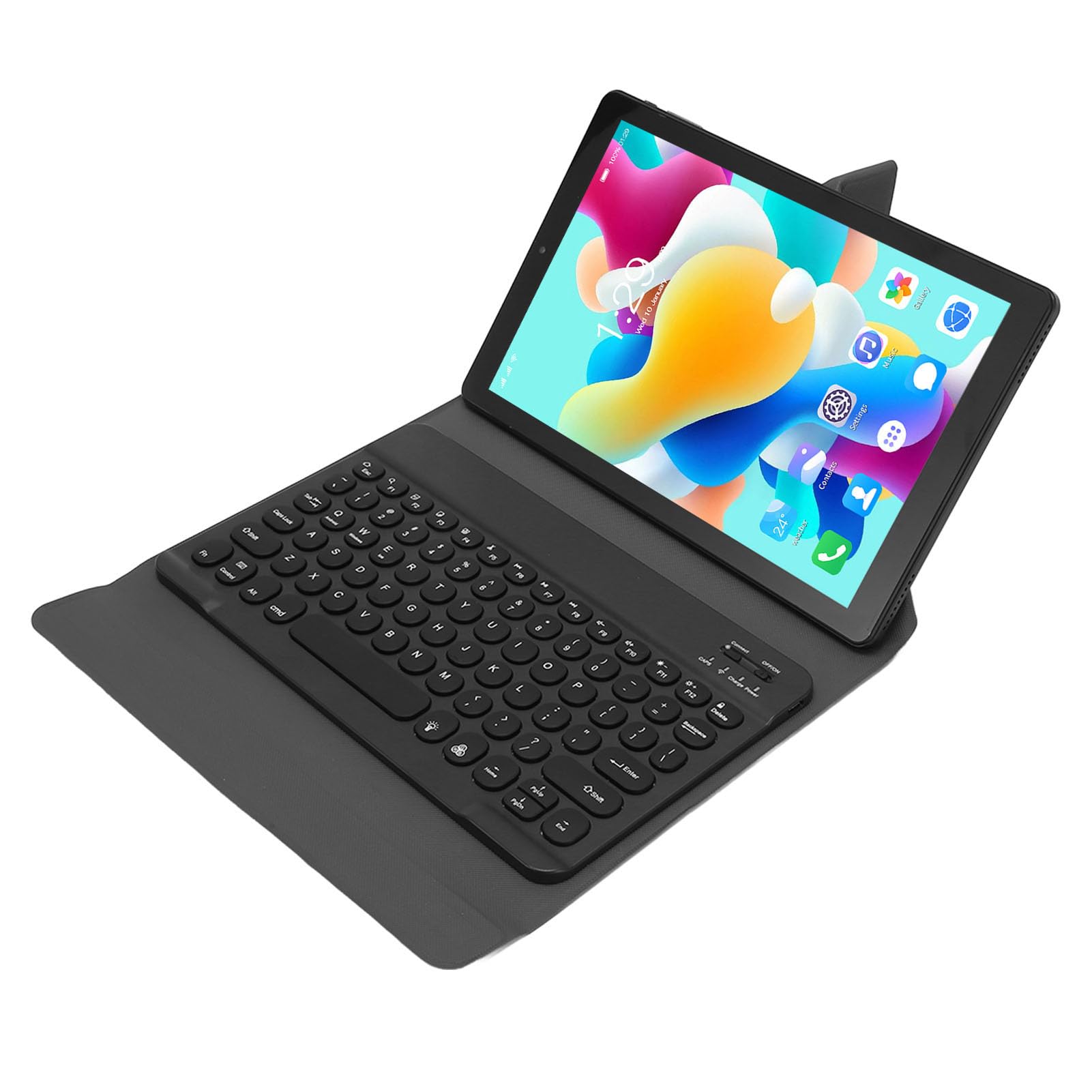 MAVIS LAVEN Tablet, 4GB RAM 64GB ROM Highly Sensitive Stylus 5G Dual WiFi 10.1 Inch 2 in 1 Tablet Front 8MP Rear 16MP 1920x1200 IPS Display for Study for Android 11 (Black)