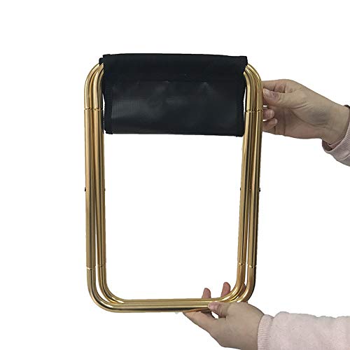 Middle Folding Stool Ultra Light Portable Outdoor Storage Bag Folding Chair Camping Ottoman for Barbecue, Fishing, Garden, Beach, Travel