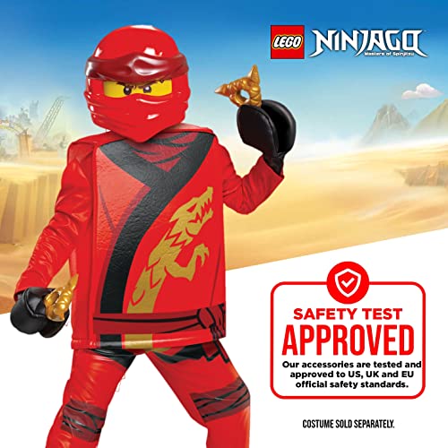 Lego Ninjago Shurikens of Ice Accessories for Kids, Plastic Cartoon Inspired Toy Replica Weapons, 6 Inch Length Each Gold